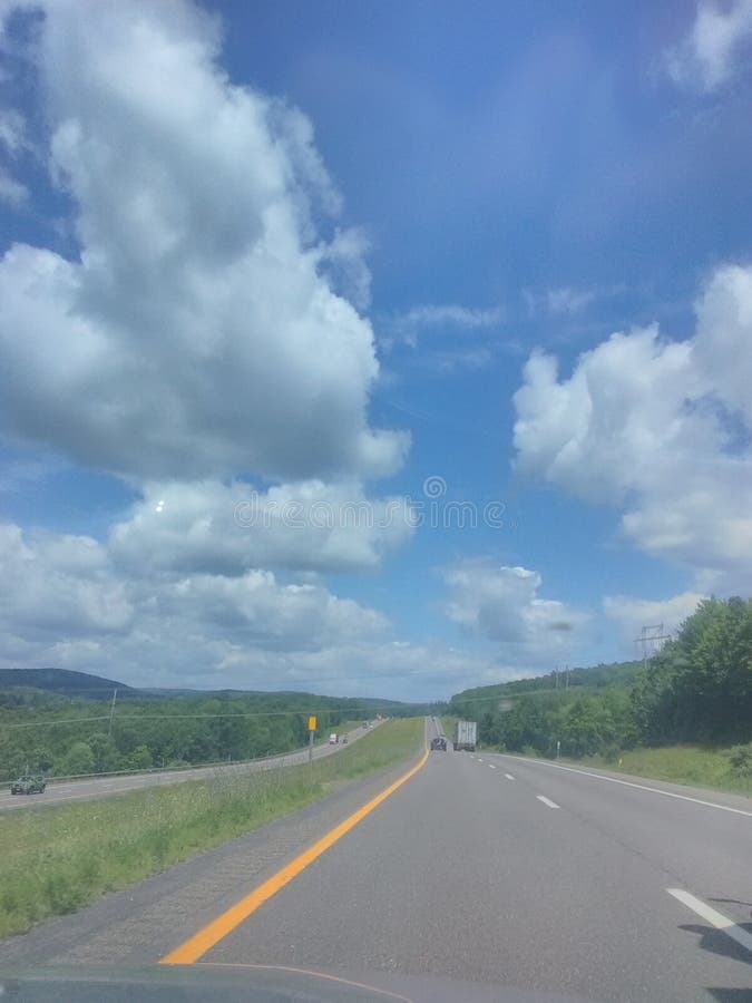 Summer Drive Thru a Mountain Pass Stock Photo - Image of mountains ...