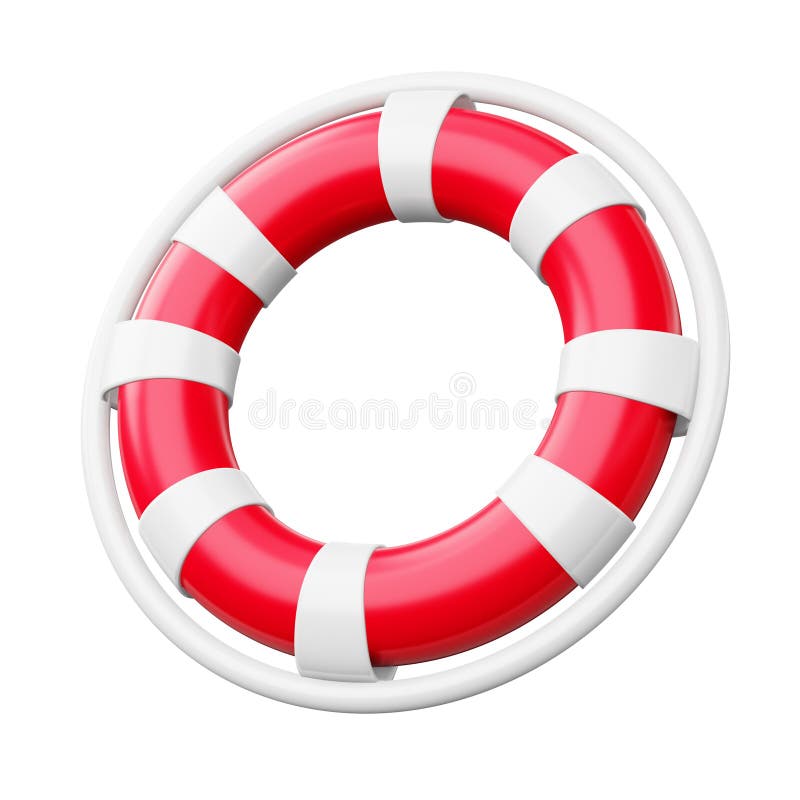 Summer Elements, Colorful Swim Ring, 3d Rendering Stock Illustration ...