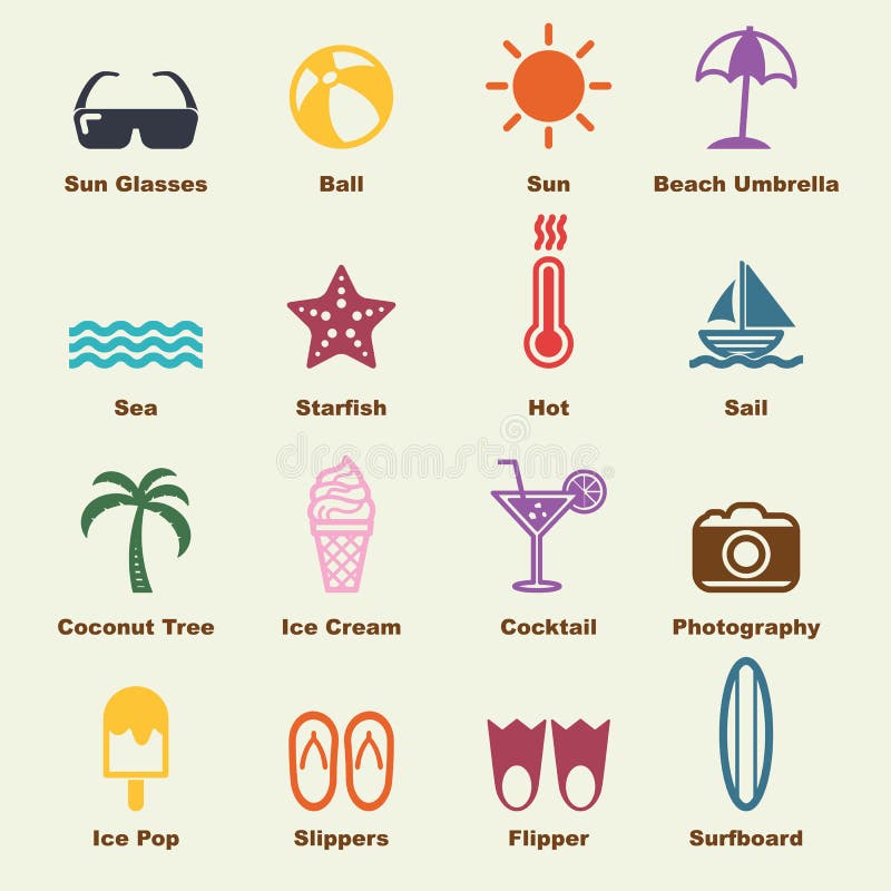 Weather elements stock vector. Illustration of summer - 55703090