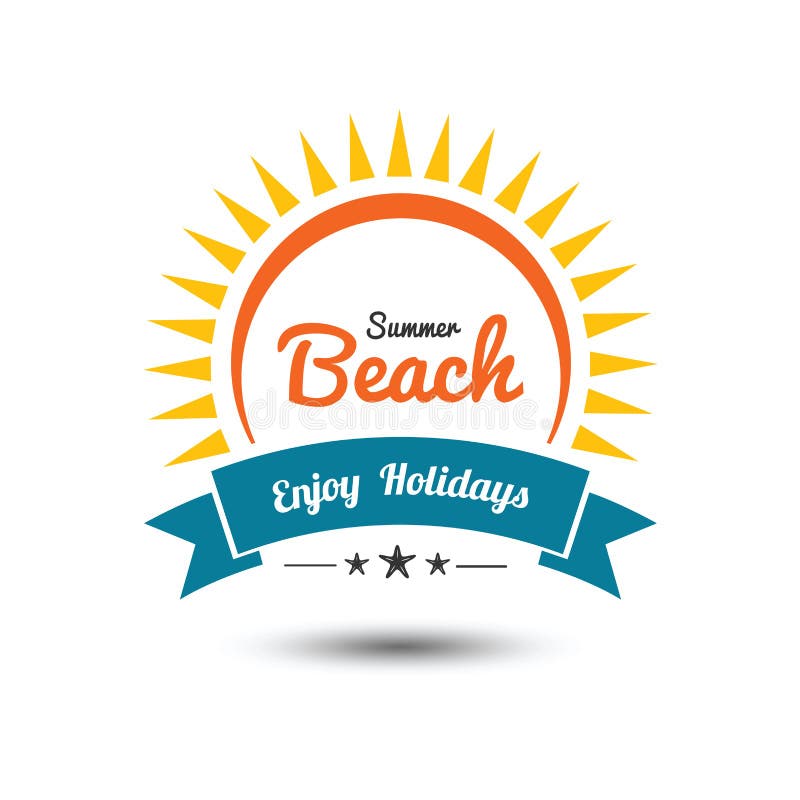 Summer emblem stock vector. Illustration of label, palm - 163153370