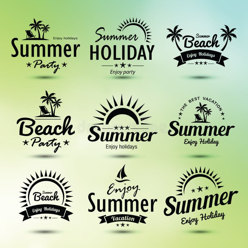 Summer emblem stock vector. Illustration of card, badges - 144554925