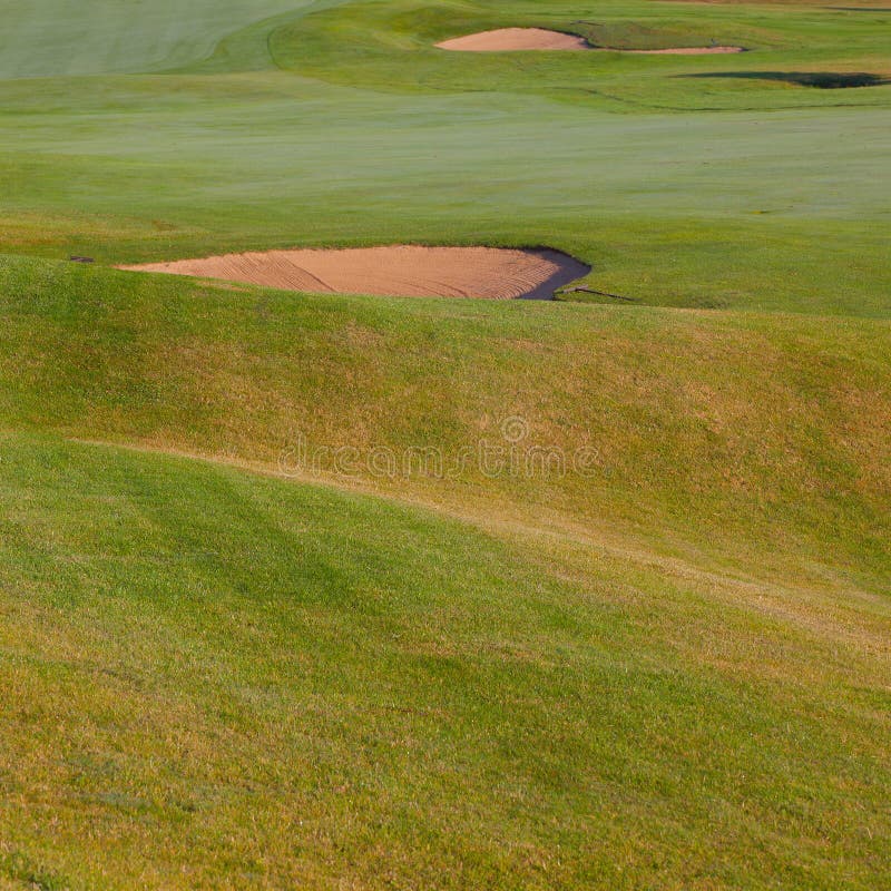 Summer on the Empty Golf Course Stock Photo - Image of bunker ...