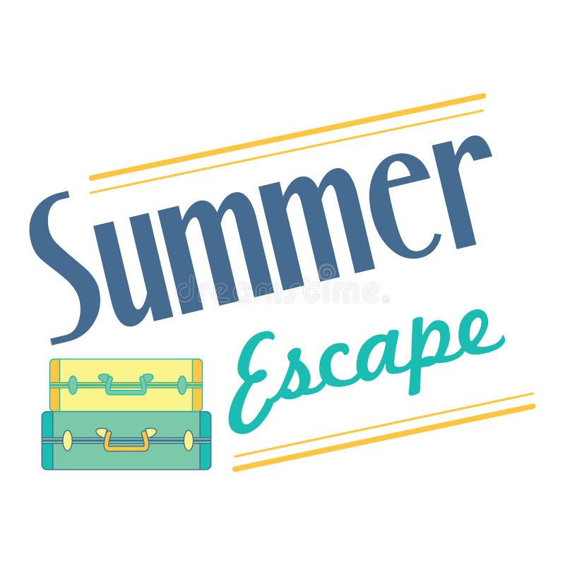 Summer Escape Poster. Vector Illustration Decorative Design Stock ...