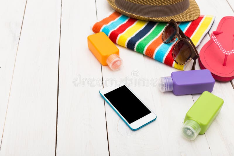 Summer essentials stock image. Image of beauty, turquoise - 57274531