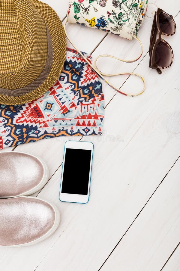 Summer essentials stock image. Image of travel, beach - 57274681