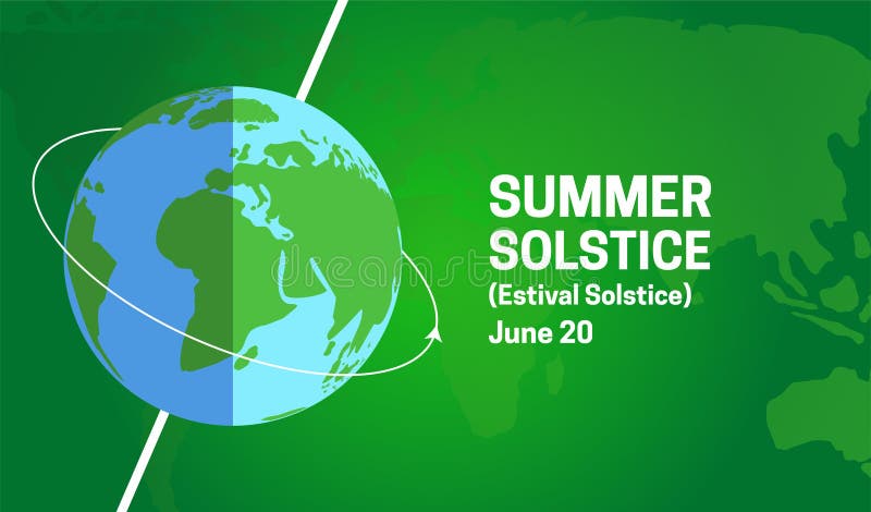 Summer Estival Solstice Background Illustration Stock Vector ...