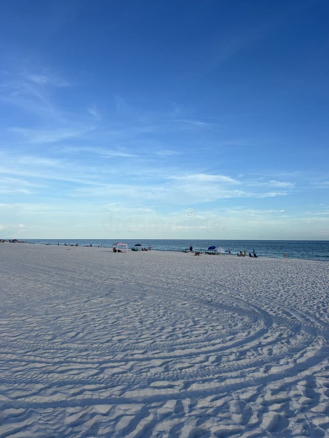 Summer Evening on Florida Emerald Coast Beach Stock Image - Image of ...