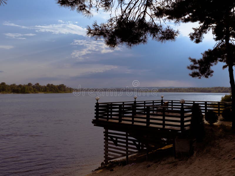 Summer Evening by the River Stock Image - Image of banks, summer: 289177887