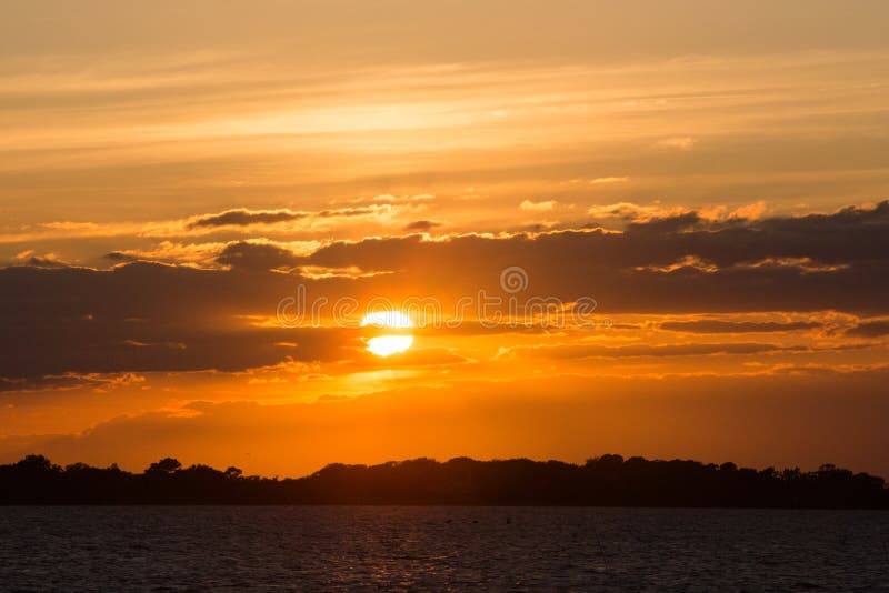 Summer Sunset East Coast Bay Stock Image - Image of high, destination ...