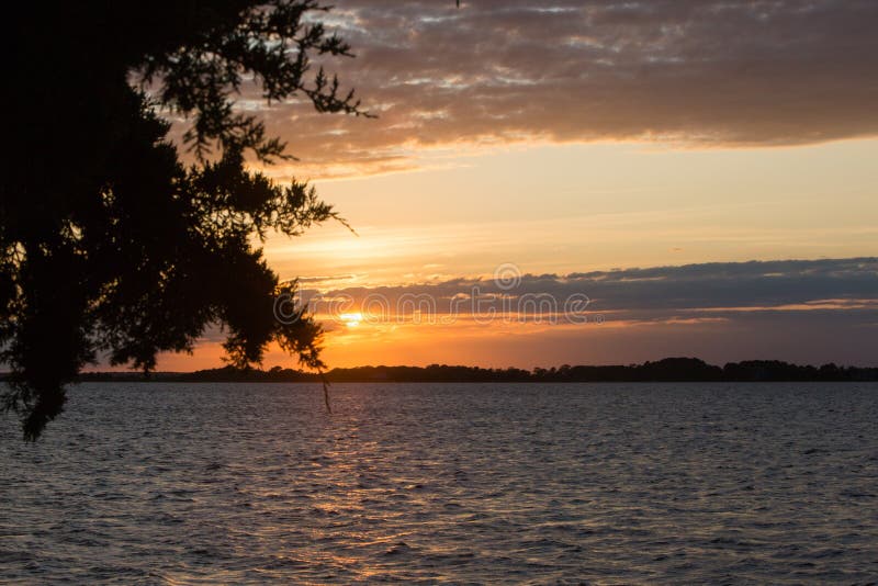 Summer Sunset East Coast Bay Stock Photo - Image of surf, atlantic ...
