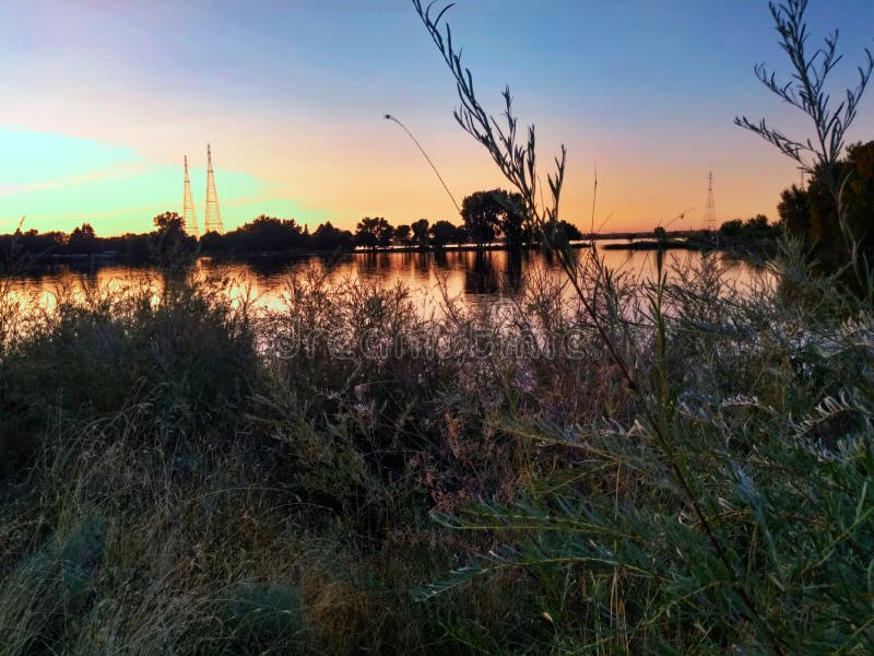 Summer evenings end stock image. Image of bits, light - 122571209