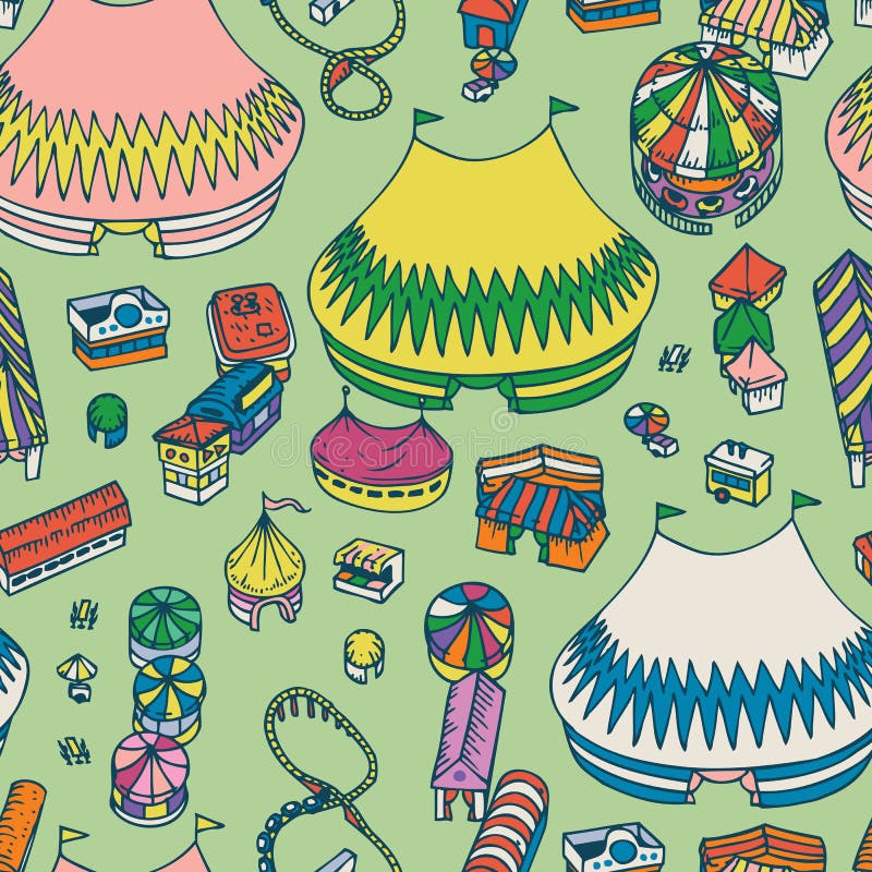 Fair Seamless Pattern stock vector. Illustration of city - 90453078