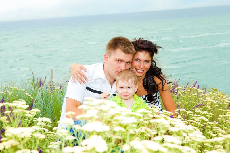 Summer family stock photo. Image of adult, father, baby - 11954214