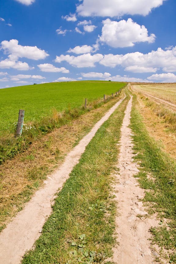 Summer farm land stock photo. Image of green, hill, field - 5901062