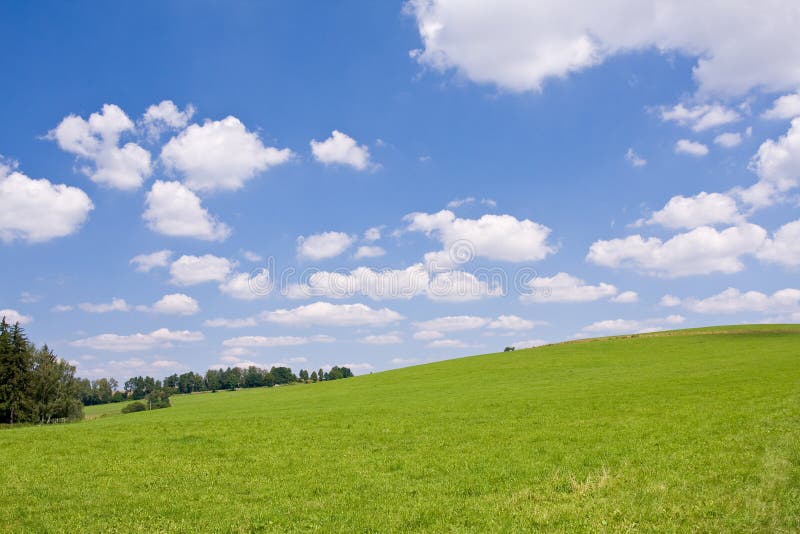 Summer farm land stock image. Image of path, natural, clouds - 5907599