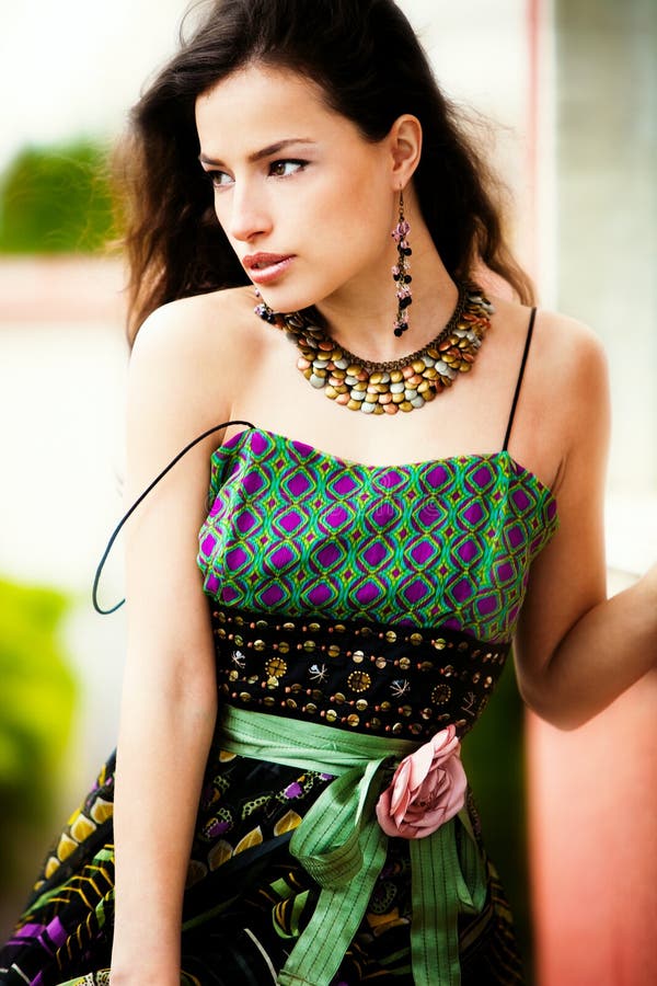 Summer fashion stock photo. Image of model, stand, beautiful - 13830652