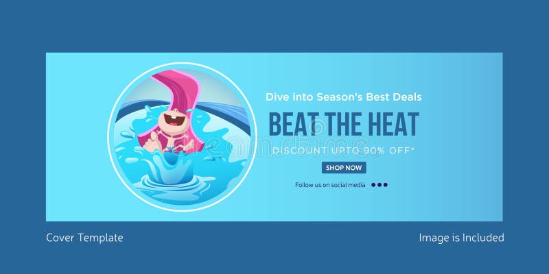 Beat the Heat Landing Page Design Stock Vector - Illustration of nature ...