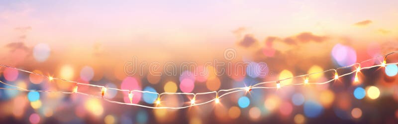 Summer Fair Evening Header. Generative AI Stock Illustration ...