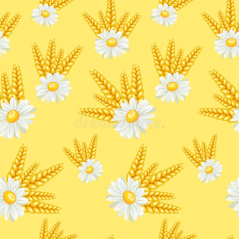 Summer Field Seamless Pattern Stock Vector - Illustration of closeup ...