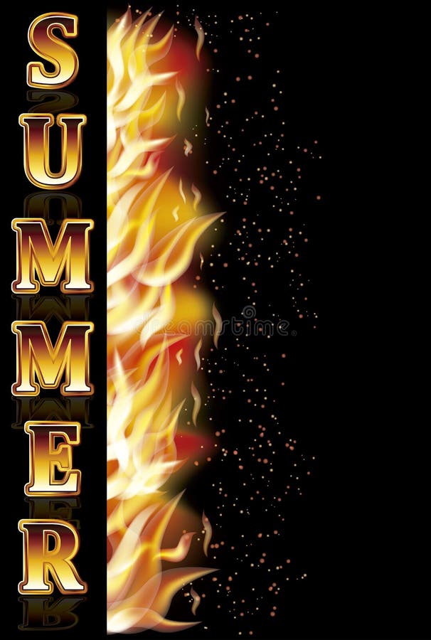 Sun Summer Boy Fire Head on Beach with Cocktail Cartoon Character Stock ...