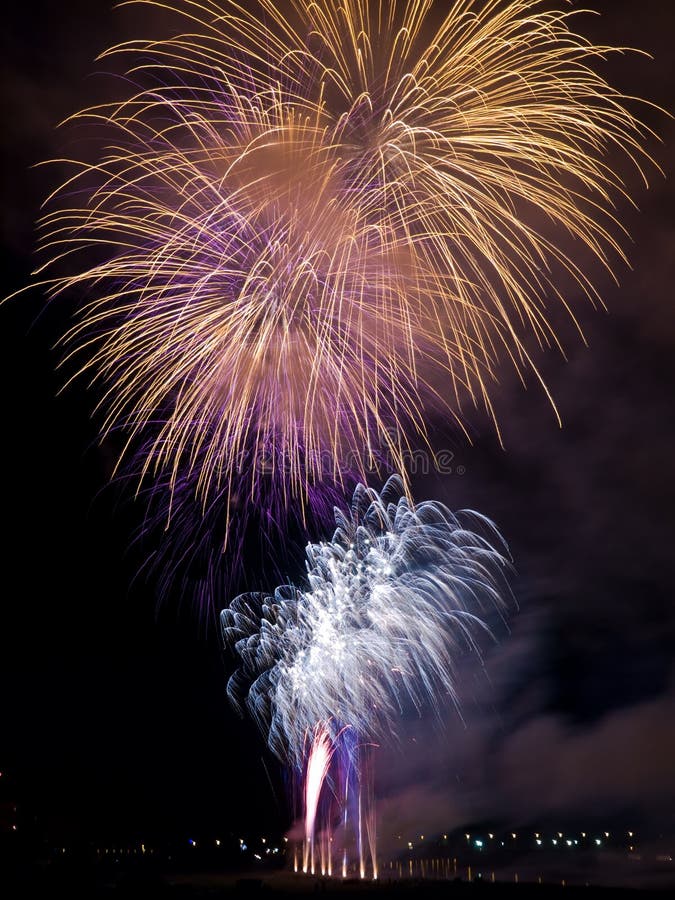 Summer Firework festival stock image. Image of pyrotechnics - 5658163