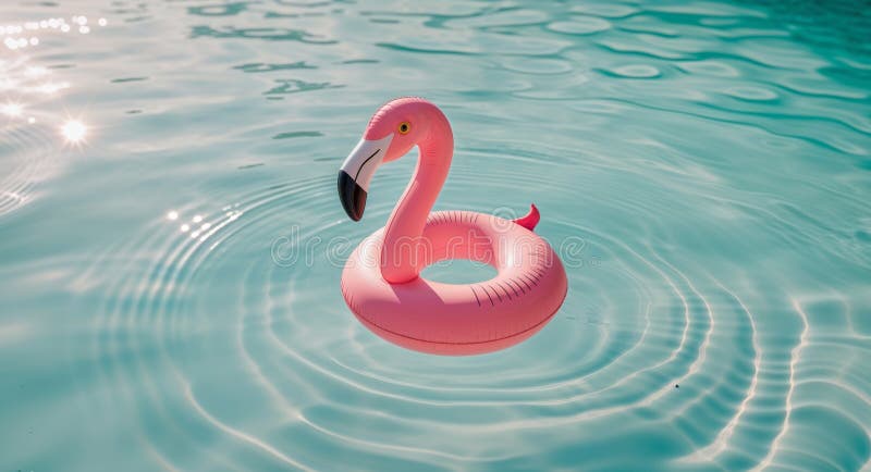 Summer Flamingo Float Crystal Clear Water Stock Photos - Free & Royalty ...