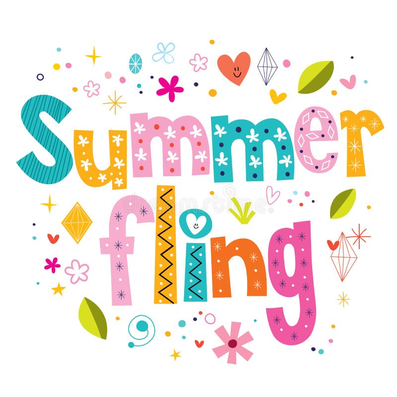 Summer fling stock vector. Illustration of graphics, leaf - 53489449