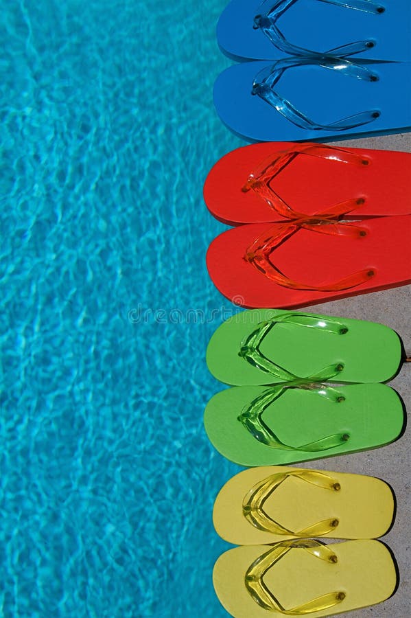 Summer Flipflops stock photo. Image of green, water, sandals - 14760486