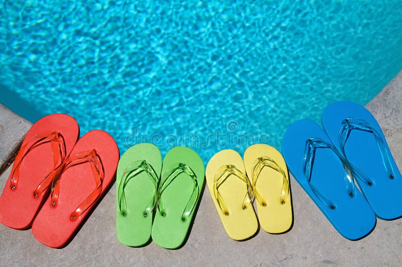 Summer Flipflops stock photo. Image of green, water, sandals - 14760486