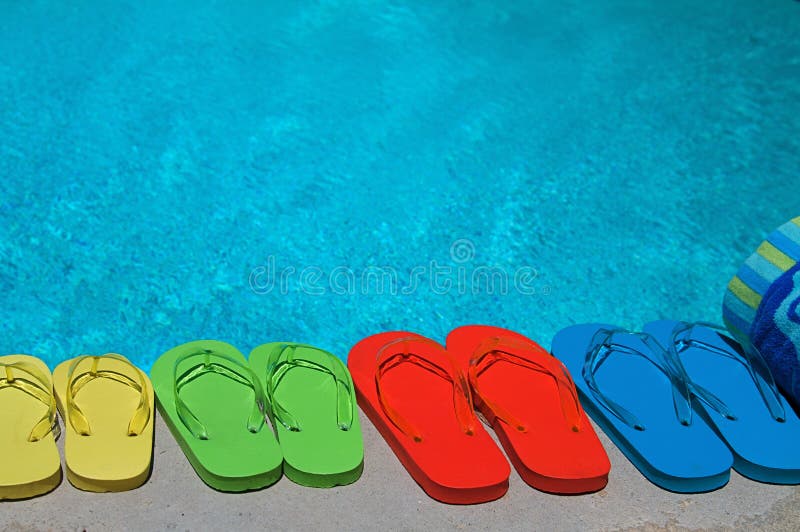 Summer Flipflops stock photo. Image of green, water, sandals - 14760486