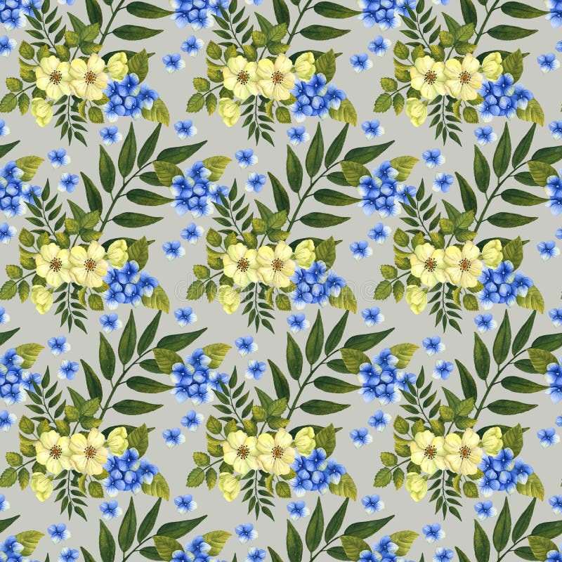 Summer Floral Seamless Fabric Pattern, Seamless Digital Paper, Stock ...