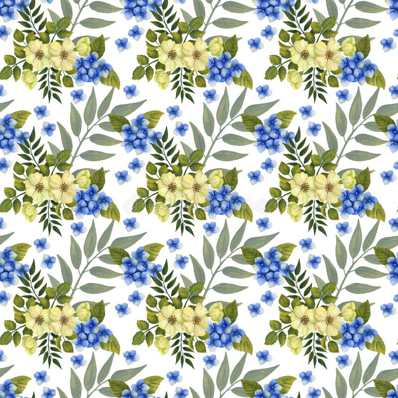 Summer Floral Seamless Fabric Pattern, Seamless Digital Paper, Stock ...