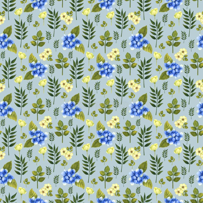 Summer Floral Seamless Fabric Pattern, Seamless Digital Paper, Stock ...