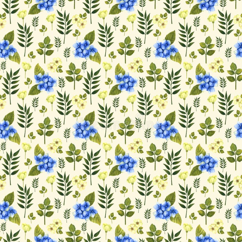 Summer Floral Seamless Fabric Pattern, Seamless Digital Paper, Stock ...