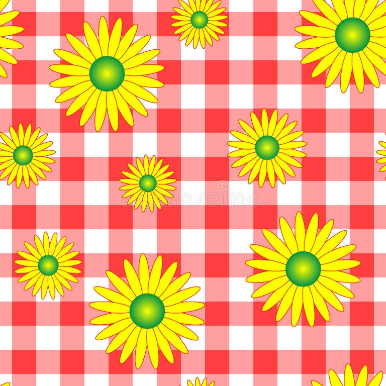 Gingham Flower Stock Illustrations – 1,389 Gingham Flower Stock ...