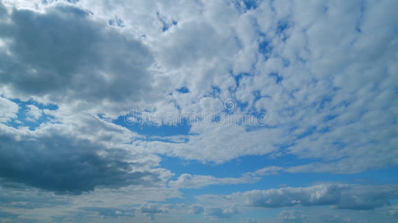 Summer Fluffy Rolling Clouds, Windy Weather in Daytime. Time Lapse ...