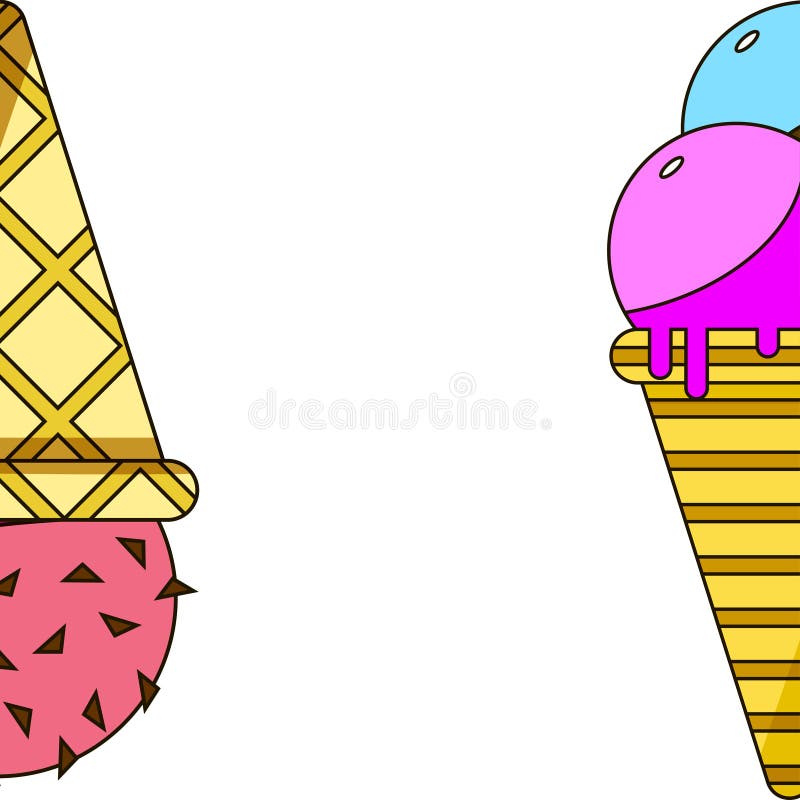 Summer food illustration. stock illustration. Illustration of creamy ...