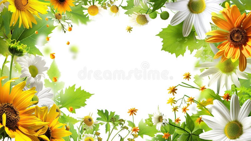 Summer Frame and Free Space for Text Stock Illustration - Illustration ...