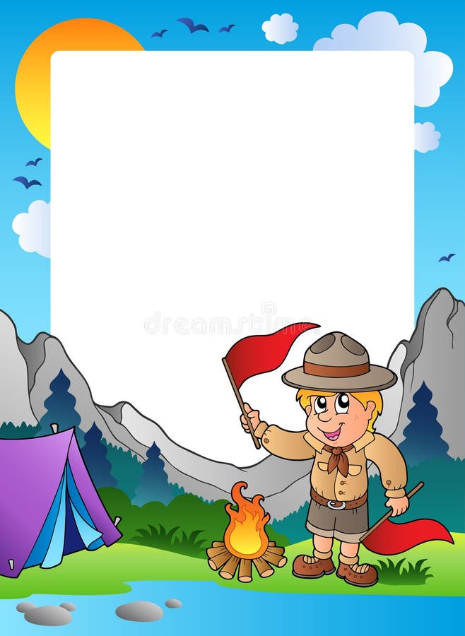Summer Frame with Scout Theme 5 Stock Vector - Illustration of cartoon ...
