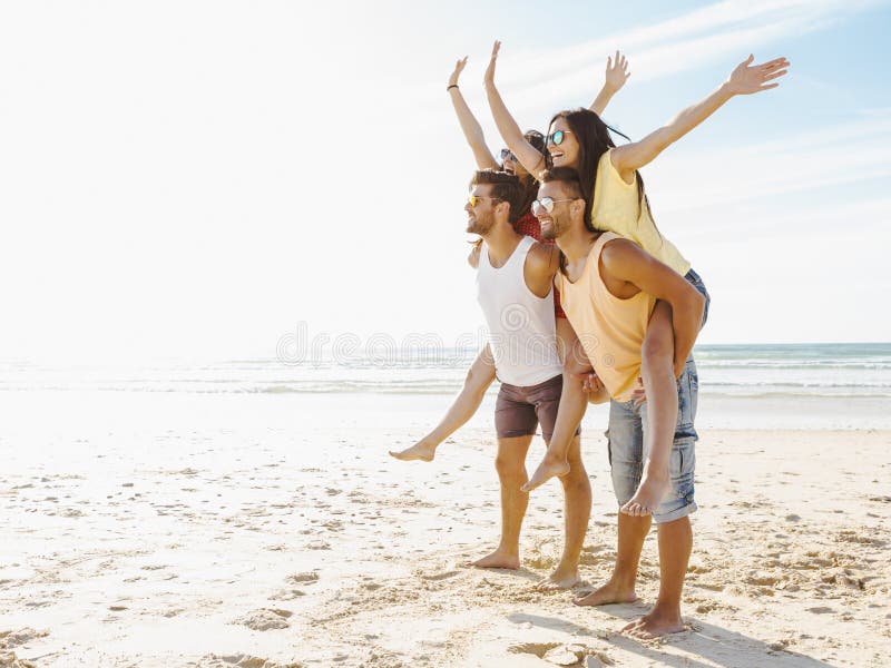 A summer between friends stock image. Image of happy - 105333037
