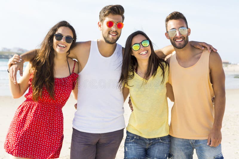 A summer between friends stock image. Image of smiling - 97457847
