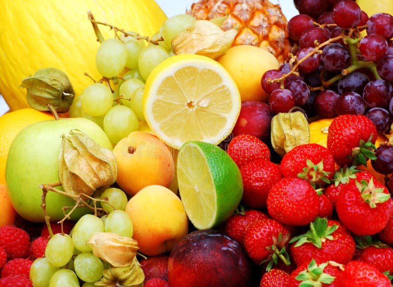 Summer fruits stock photo. Image of diet, lime, picnic - 5677226