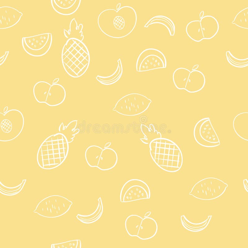 Summer Fruts Background Pattern in Vector. Stock Vector - Illustration ...