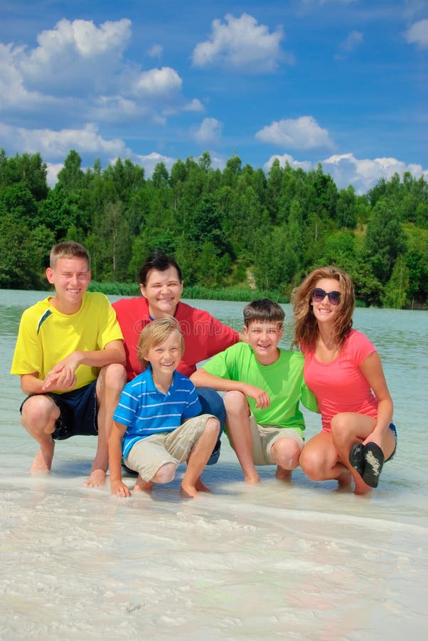 Summer fun stock image. Image of sand, green, shore, smile - 10692881