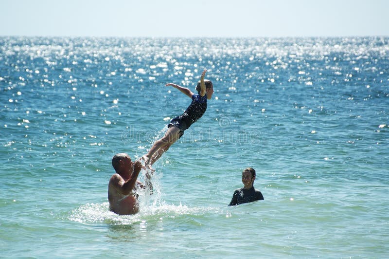 Summer Fun stock photo. Image of fatherhood, beach, bubbles - 2476622