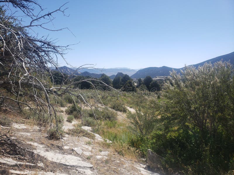Rock Formations Summer Fun and Adventure Hiking Trails Stock Photo ...