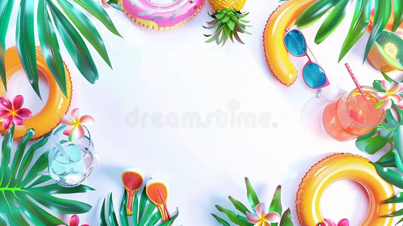 Summer Fun Background stock photo. Image of items, text - 320577288