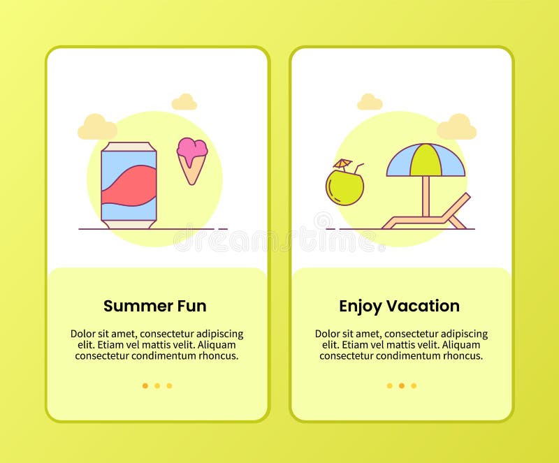 Summer Fun Enjoy Vacation Campaign for Onboarding Mobile Apps ...