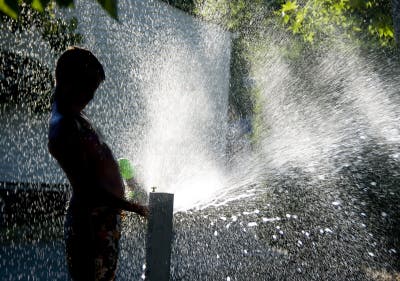 Summer fun with water stock photo. Image of pour, pouring - 7575780