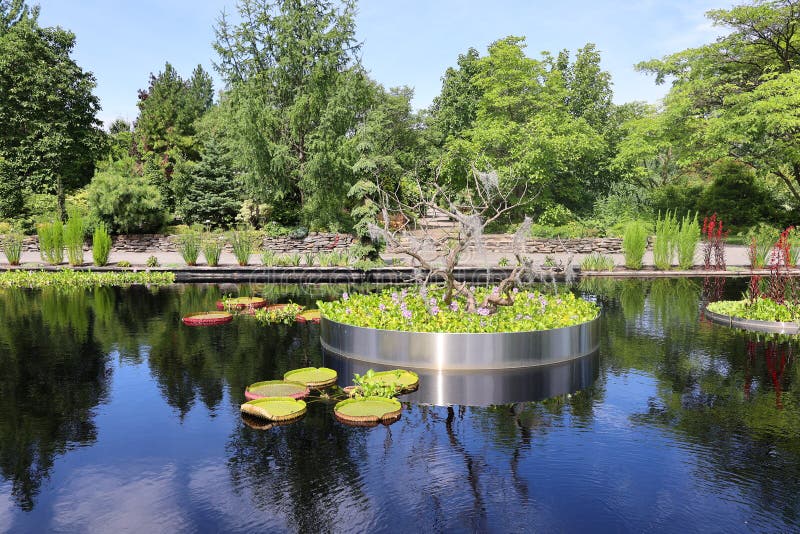 Summer Garden Landscape Province of Quebec Stock Image - Image of ...